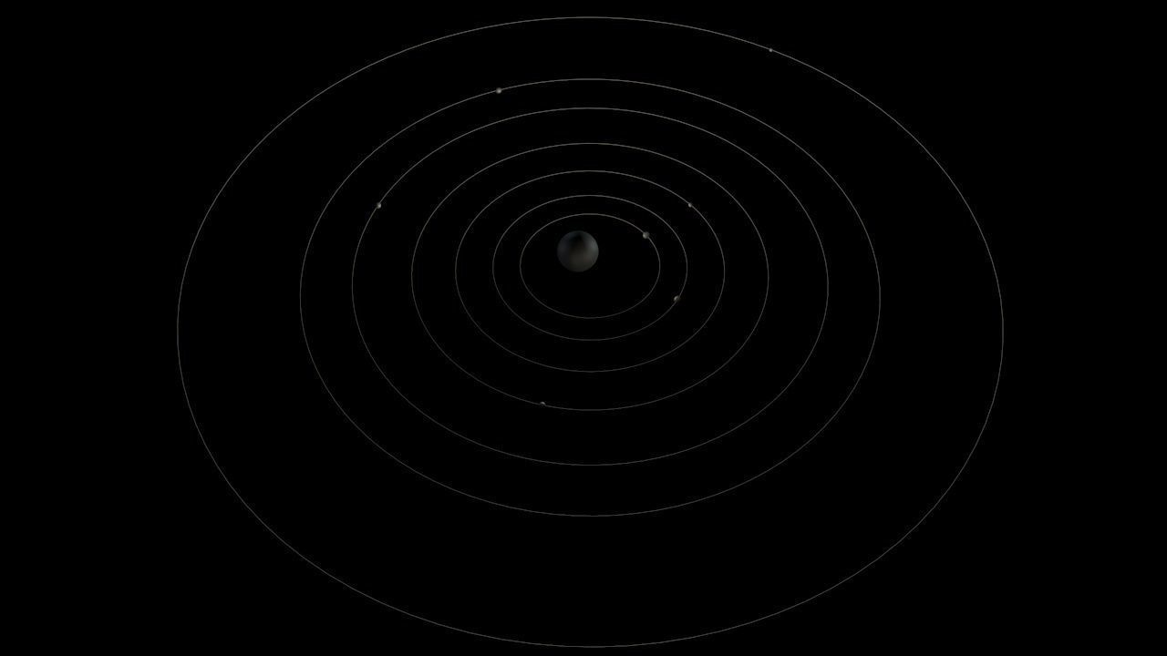 TRAPPIST-1 System 3D model animated | CGTrader