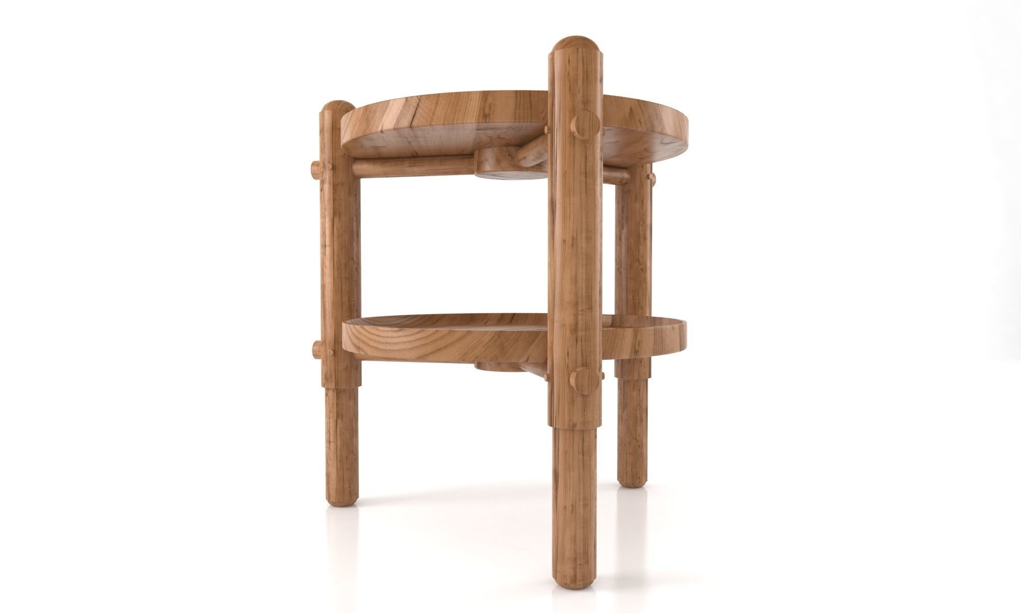Wooden side table 3D model | CGTrader