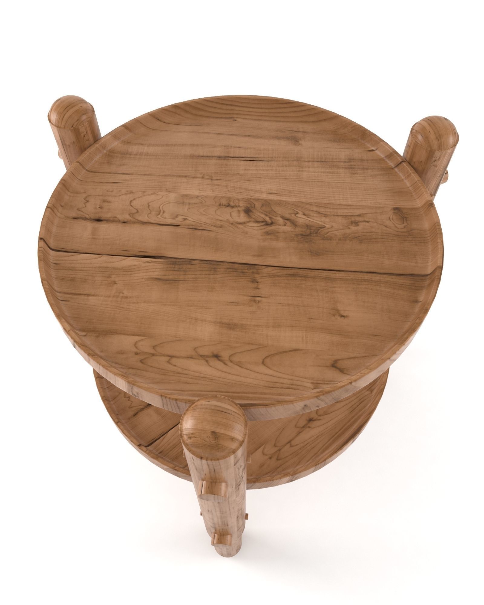 Wooden side table 3D model | CGTrader