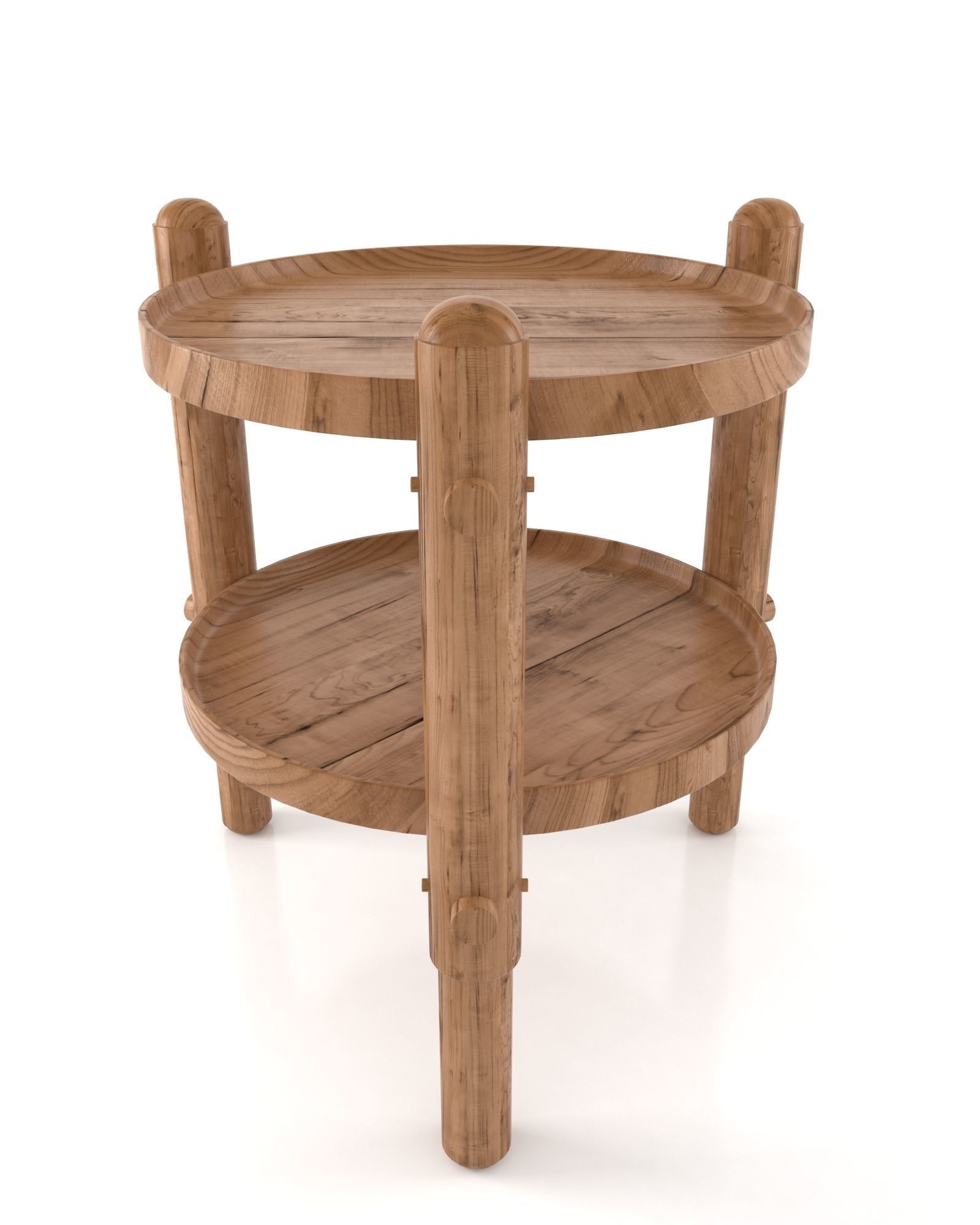 Wooden side table 3D model | CGTrader