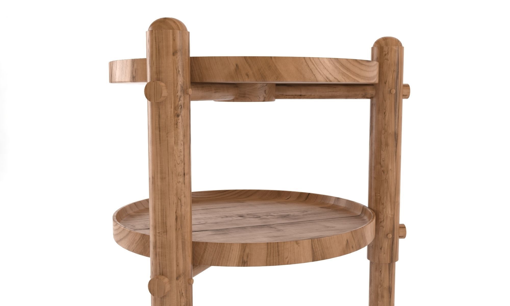 Wooden side table 3D model | CGTrader