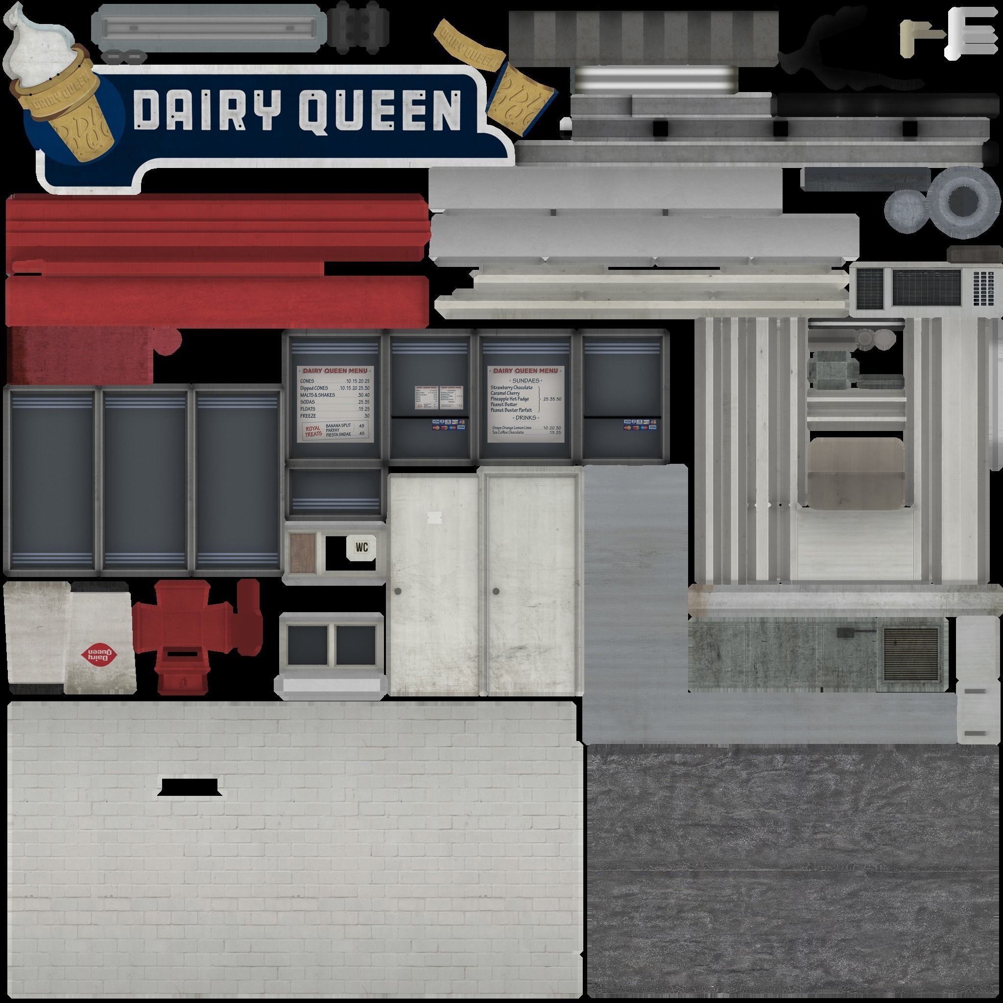 3D model Dairy Queen Building VR / AR / low-poly | CGTrader