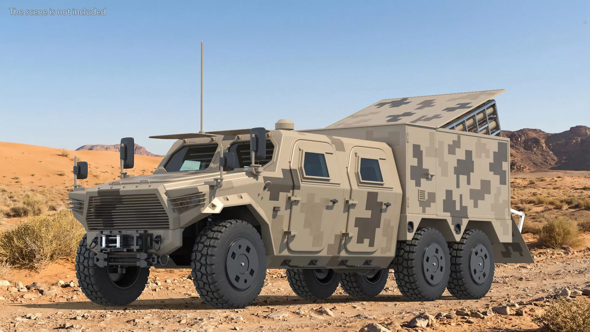 Tactical UAV Launch Vehicle with Drone Simplified 3D model | CGTrader