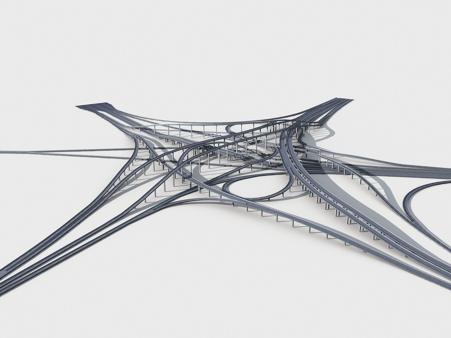 Highway Viaduct flyover 3D model-4 3D model | CGTrader