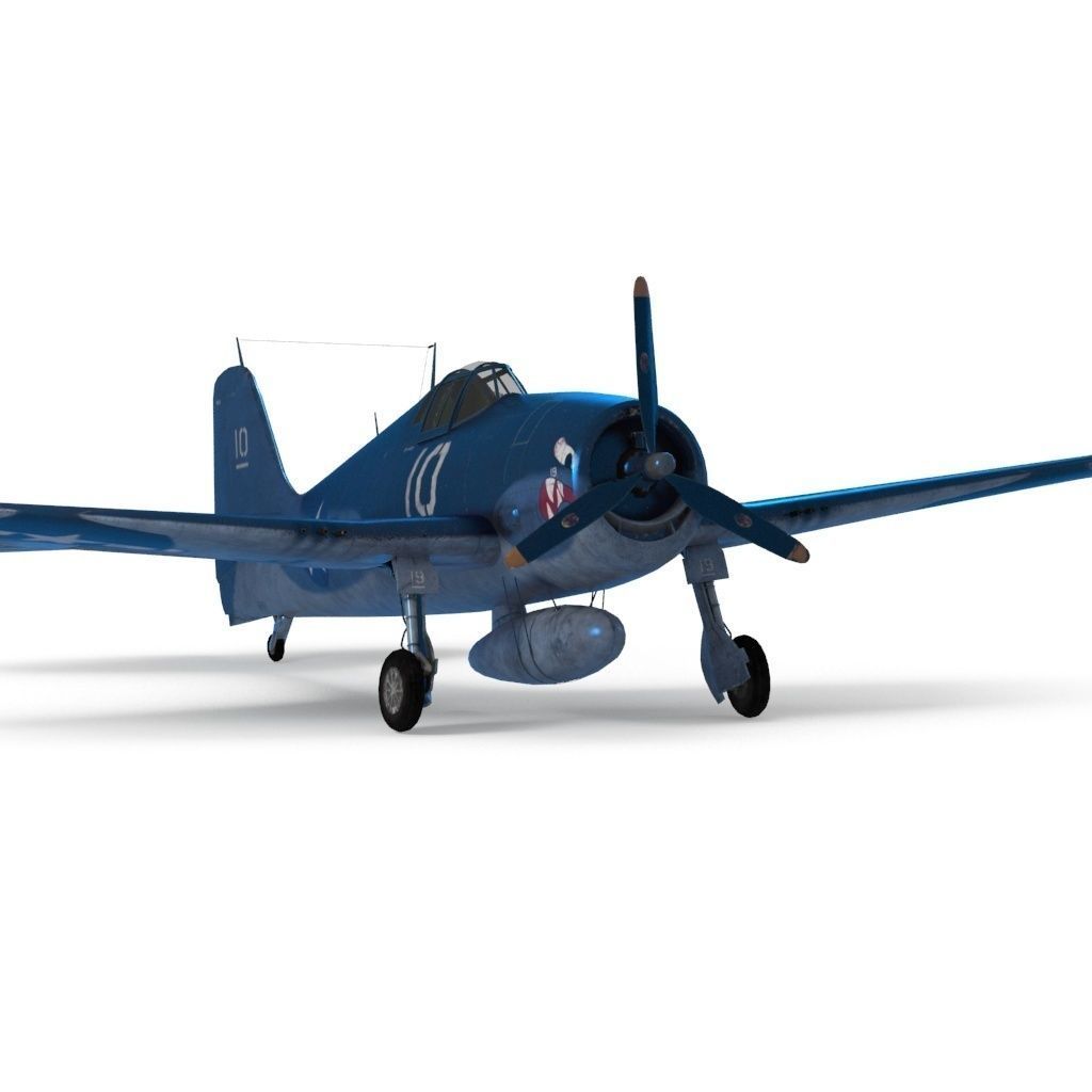3D model Grumman F6F-3 VR / AR / low-poly | CGTrader