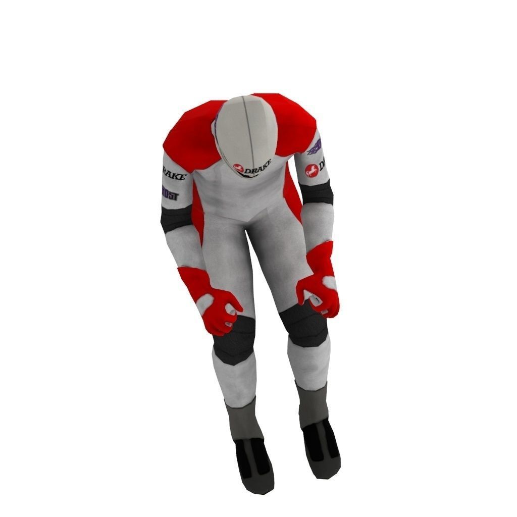 3D model racer driver VR / AR / low-poly rigged animated | CGTrader