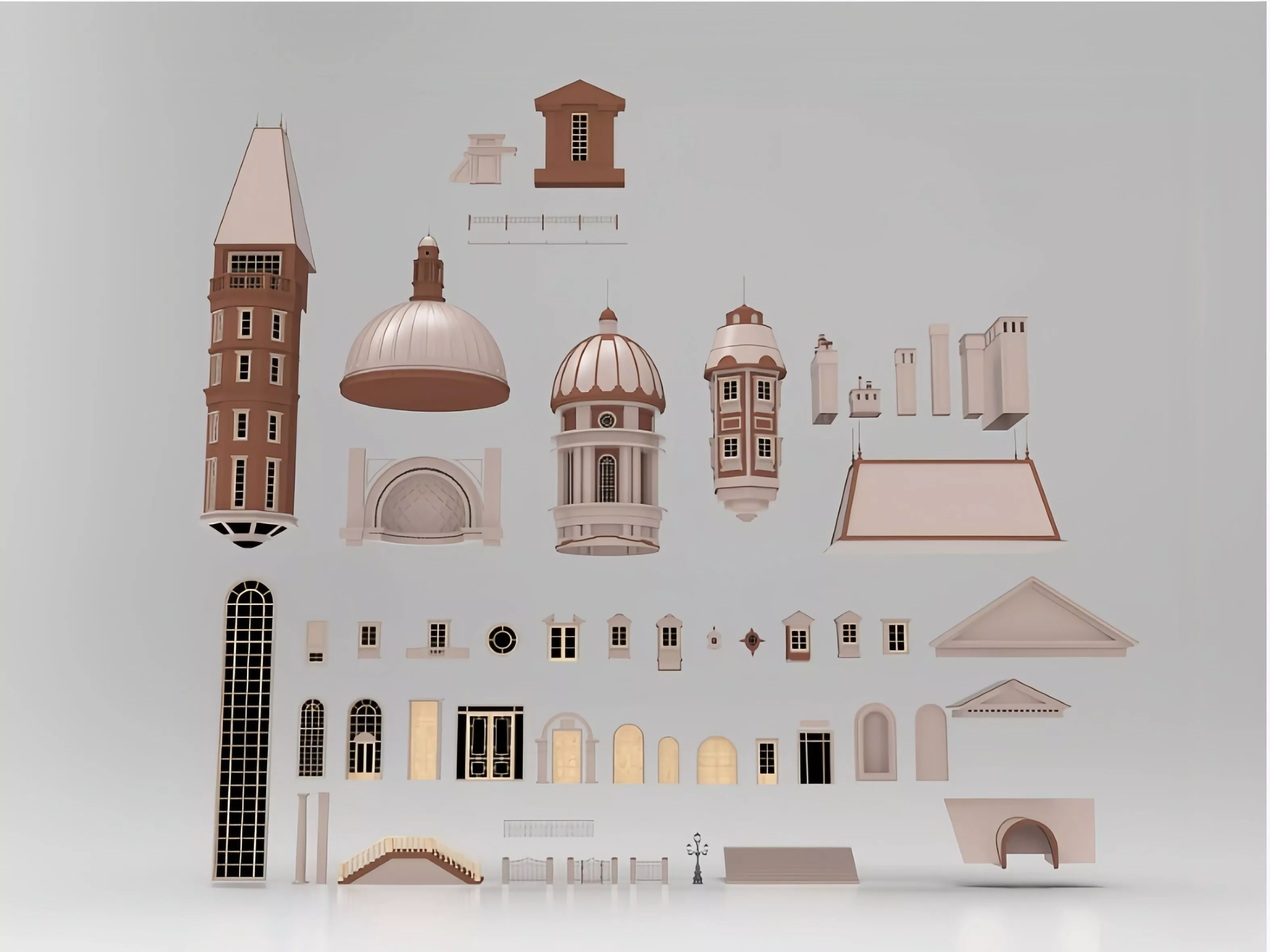 modular building components 3D model | CGTrader