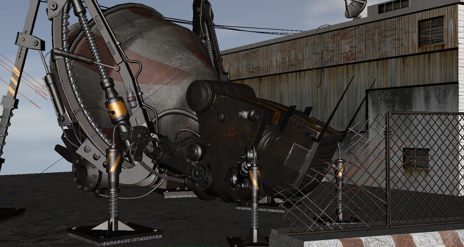 3D model design machine VR / AR / low-poly | CGTrader