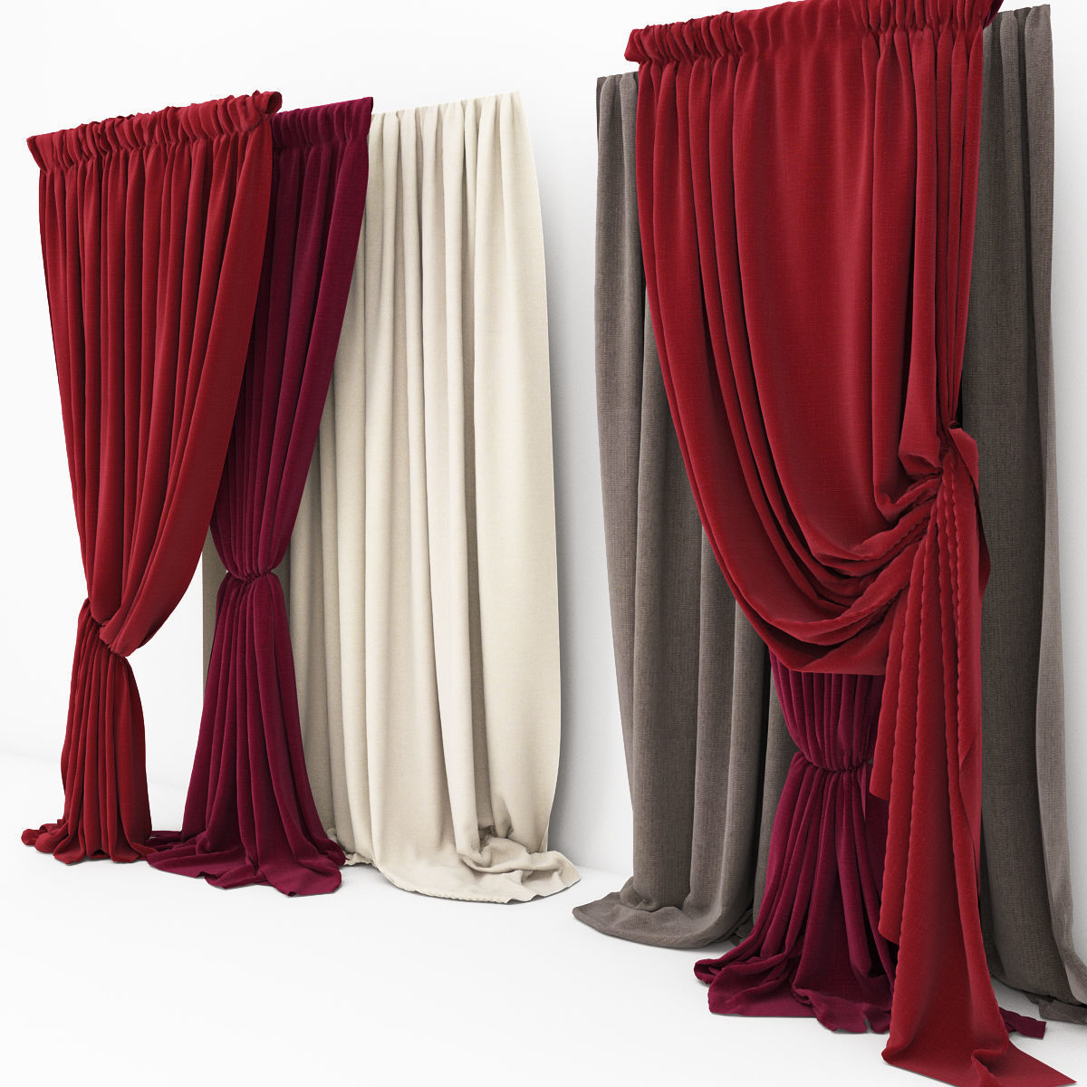 Curtain collection 07 3D model | CGTrader