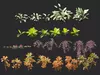 Vertical Garden - Royal Purple Gold Contrast Green Wall 3D model | CGTrader