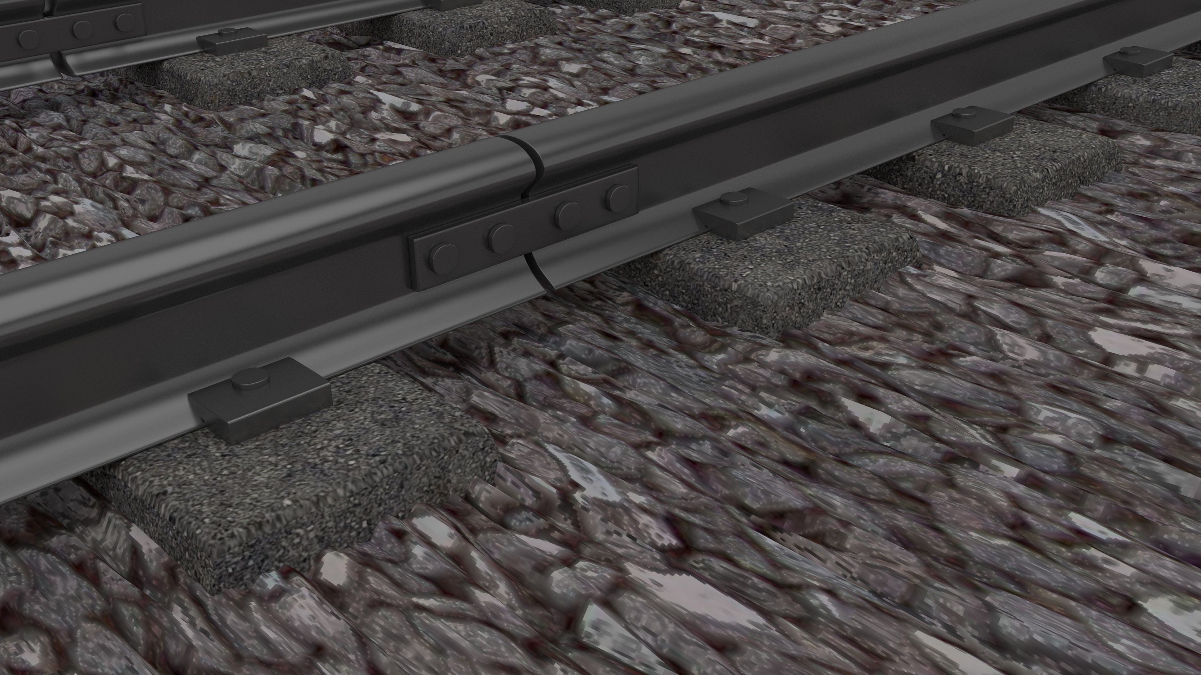 Double Rail Line 3D Model .obj .blend .dae - CGTrader.com