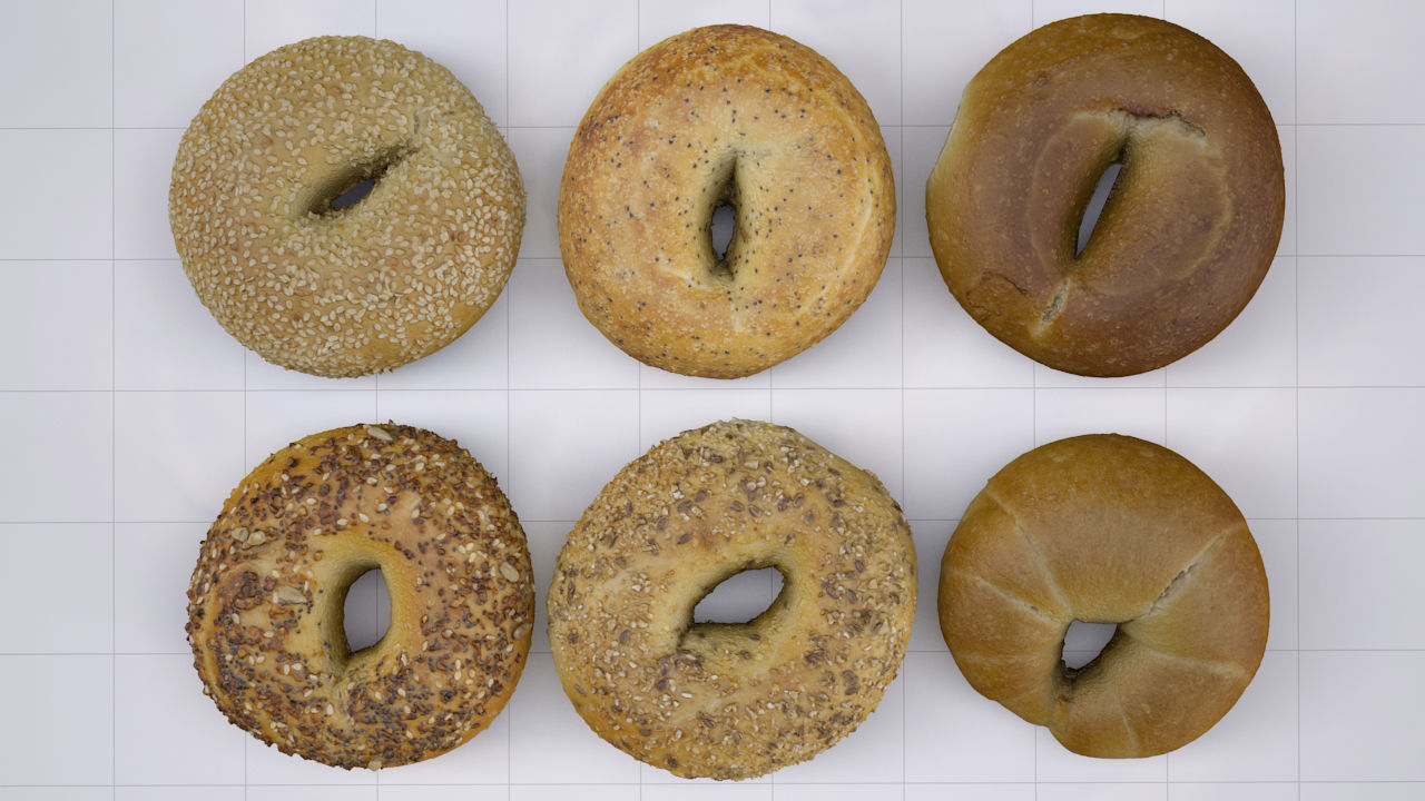 3D model 6 Bagel Pack - High resolution 3d scan VR / AR / low-poly ...