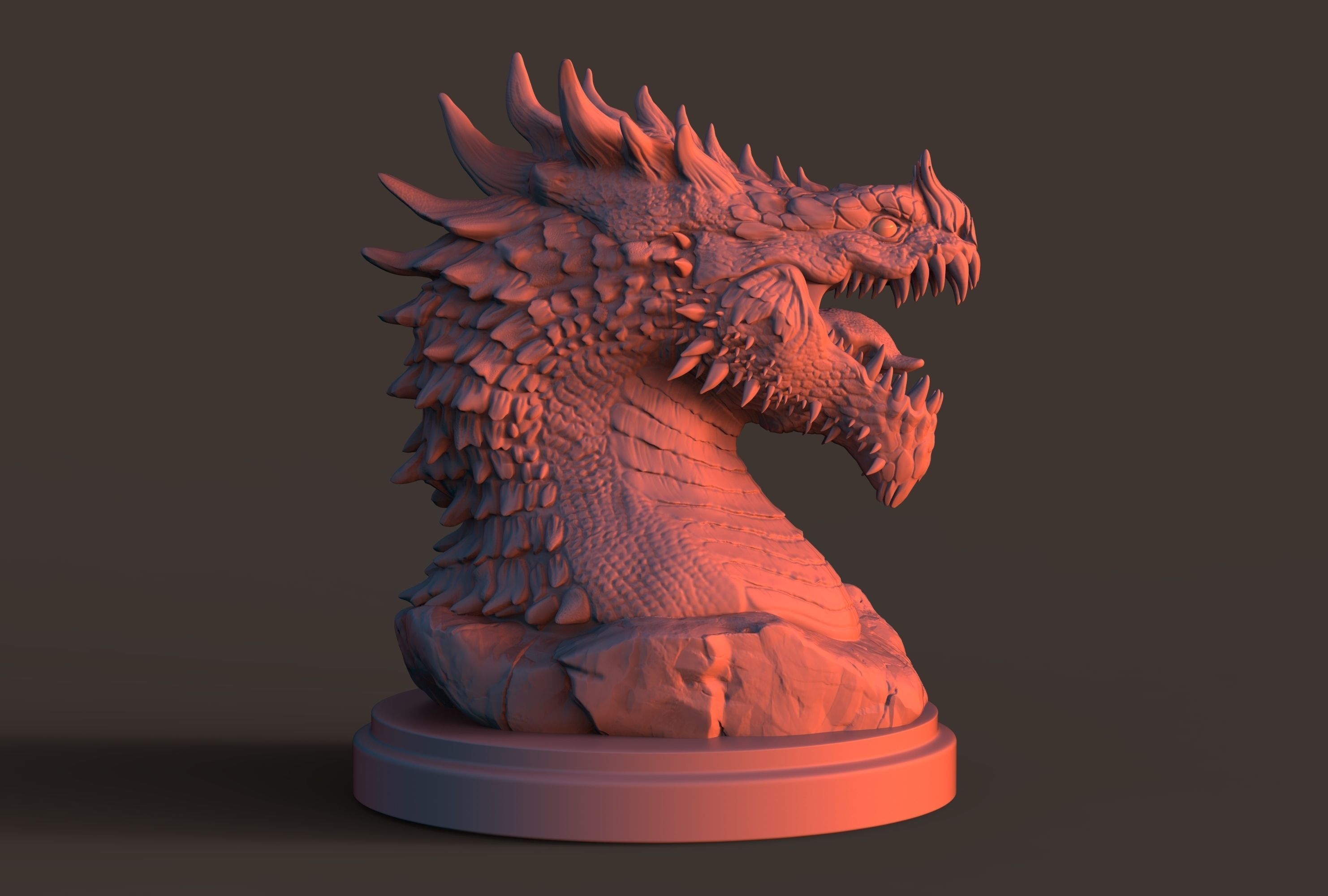 Dragon Statue 6 and 12 inches 3D model 3D printable | CGTrader