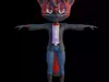3D model Red Feline Casual 3D Character Model VRChat VTuber Unity Ready ...