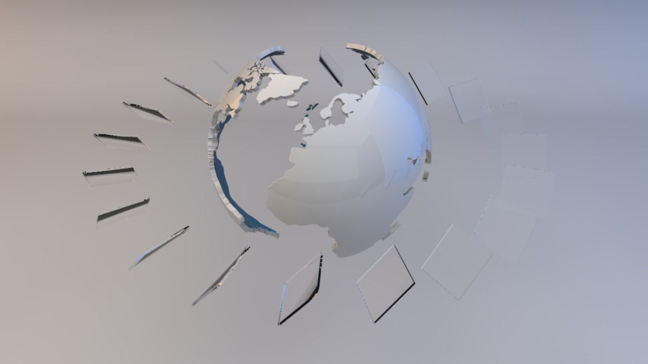 Earth 3D model globe with pieces of paper 3D model | CGTrader
