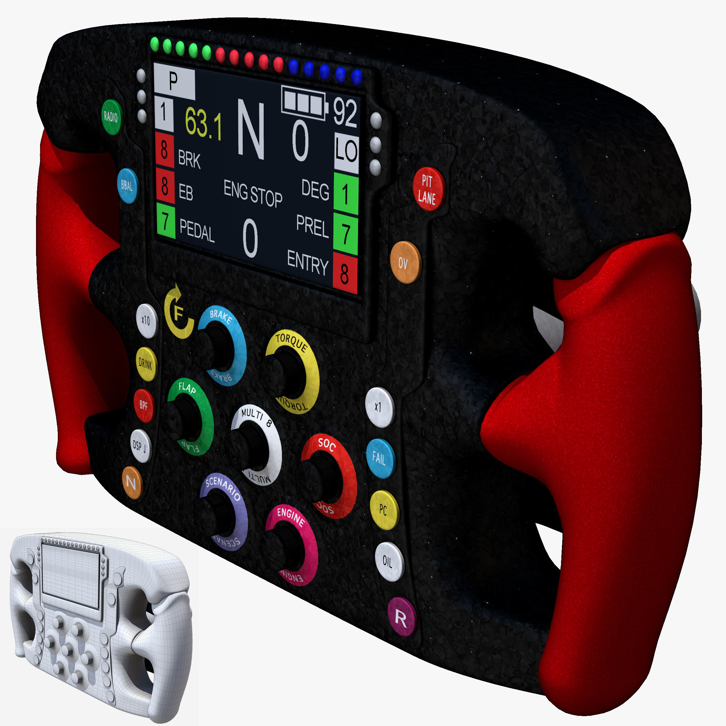 3D model STR11 Steering Wheel VR / AR / low-poly | CGTrader