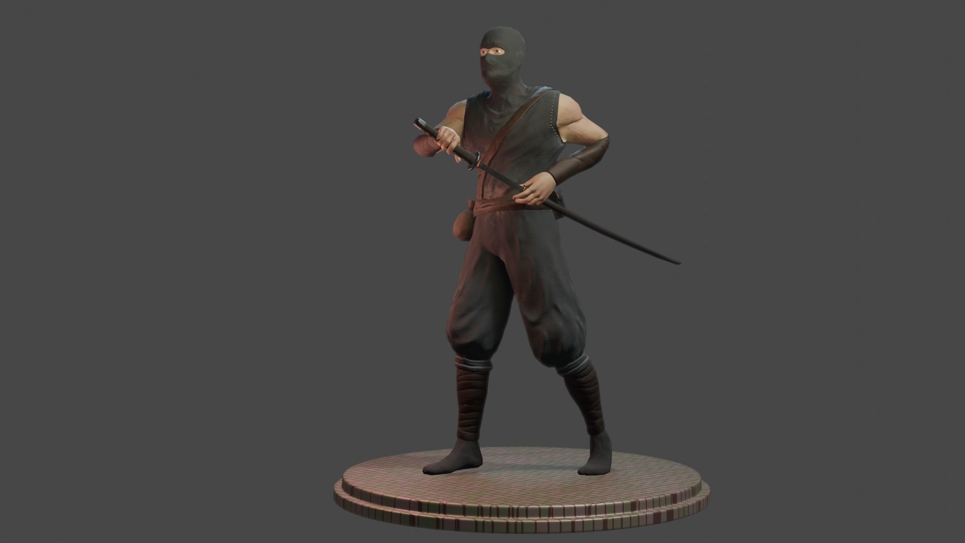 3D model Ninja Low-Poly Facial Animation Game-Ready VR / AR / low-poly ...