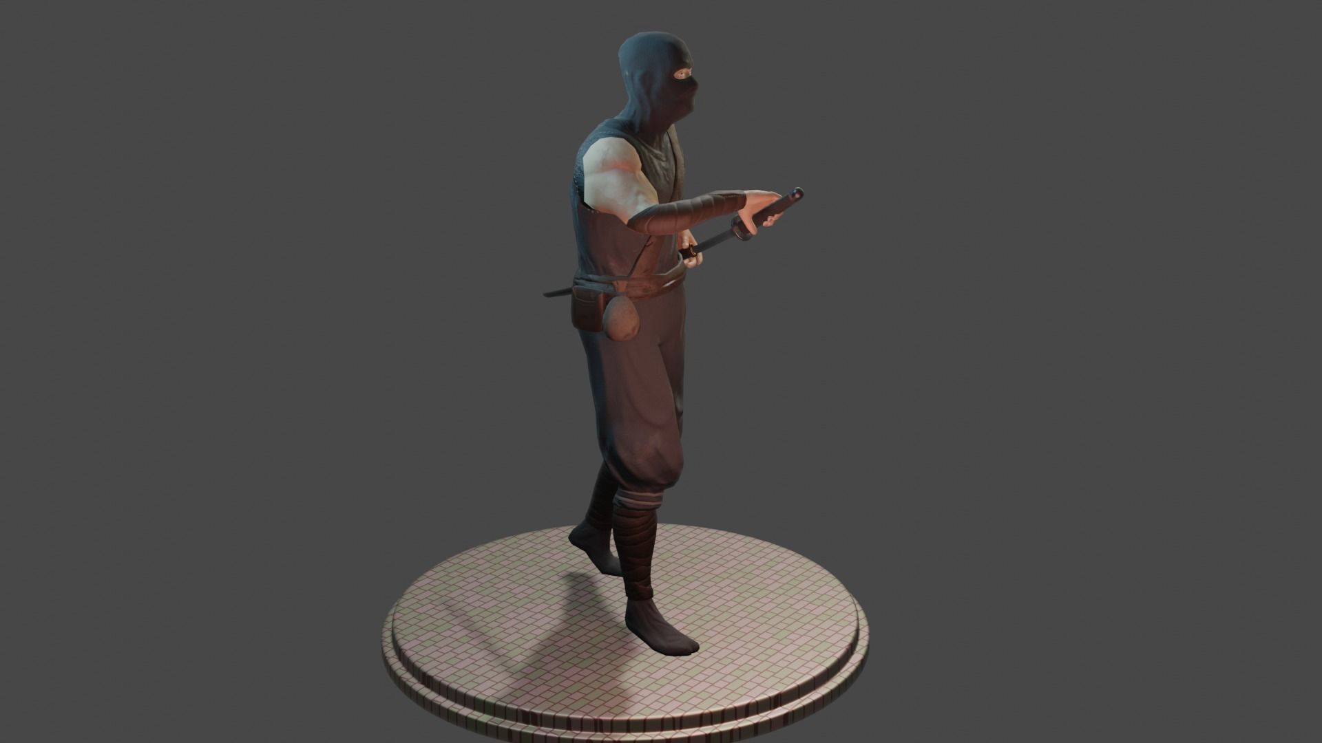 3D model Ninja Low-Poly Facial Animation Game-Ready VR / AR / low-poly ...