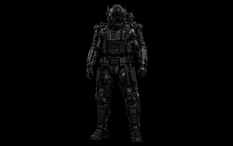 3D model Future Sci-Fi Exoskeleton Special Forces Soldier VR / AR / low ...