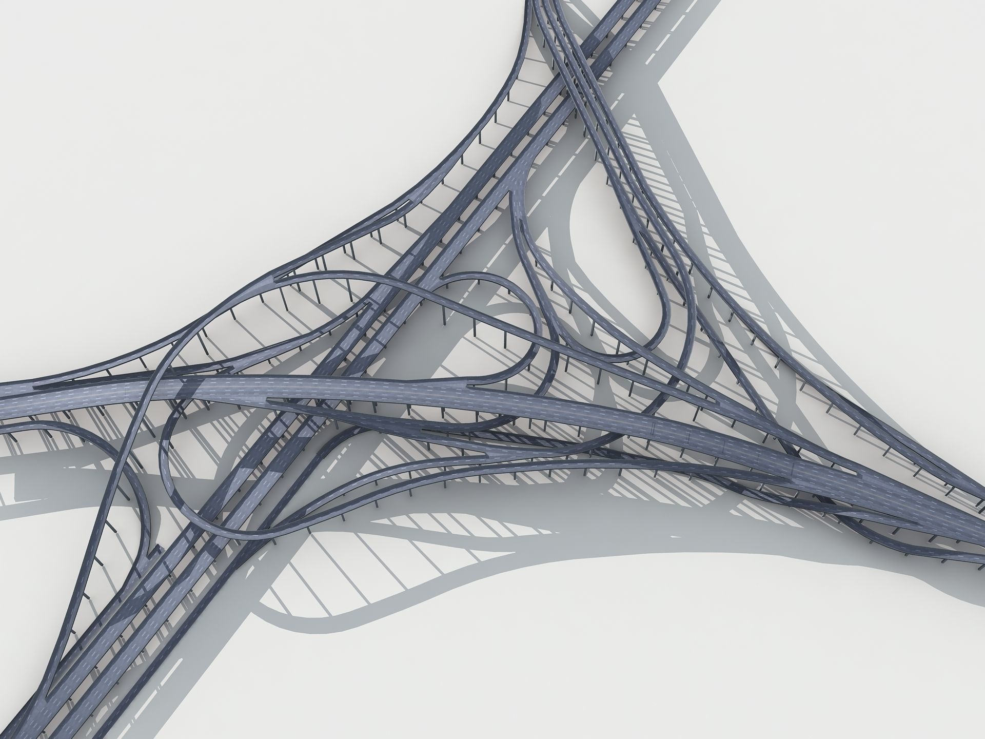 Highway Viaduct flyover 3D model-3 3D model | CGTrader