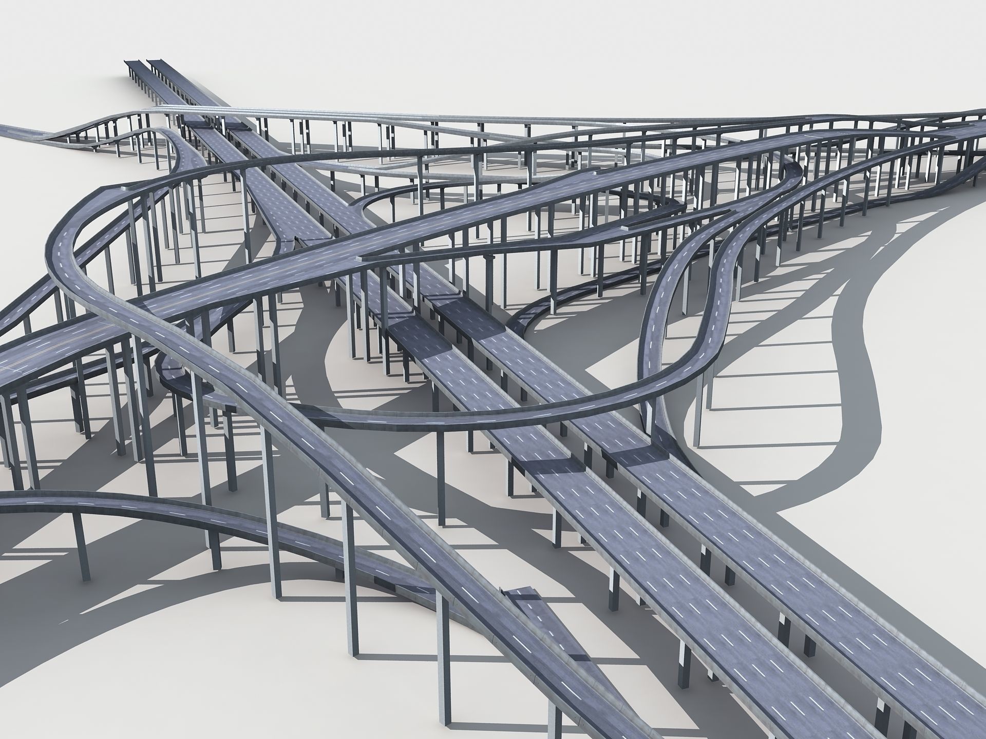 Highway Viaduct flyover 3D model-3 3D model | CGTrader