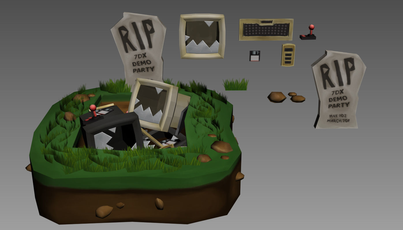 3D model Computer Part Grave VR / AR / low-poly | CGTrader