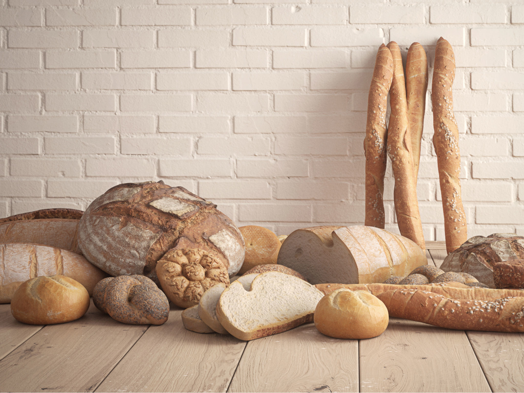 Bread Set breads 3D model | CGTrader