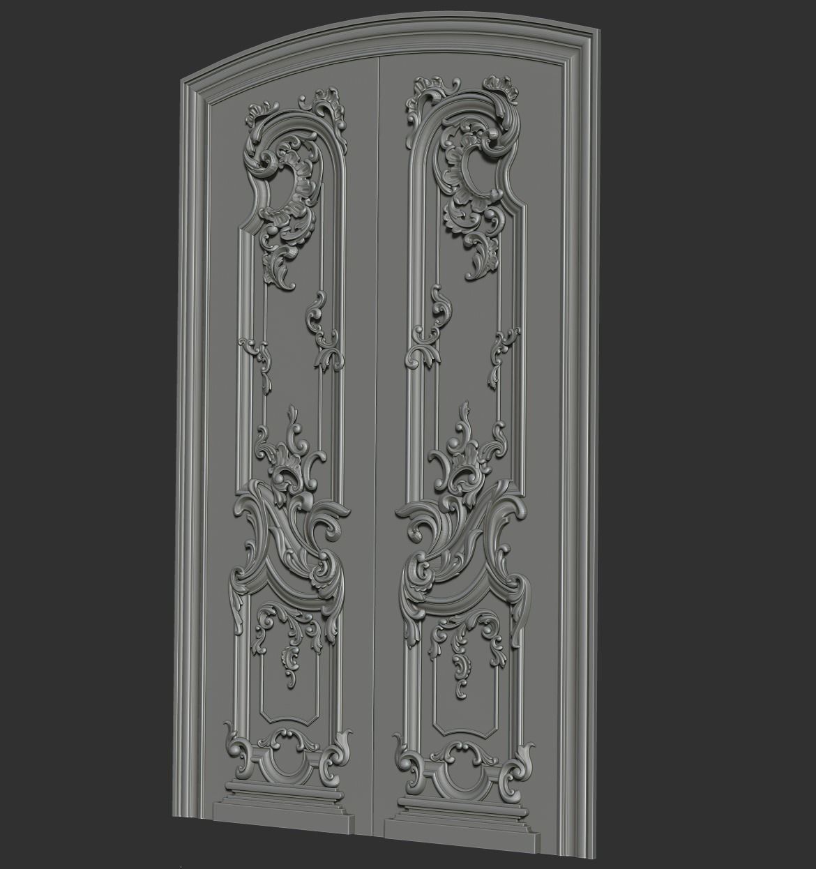 Carved door 3D model 3D printable | CGTrader