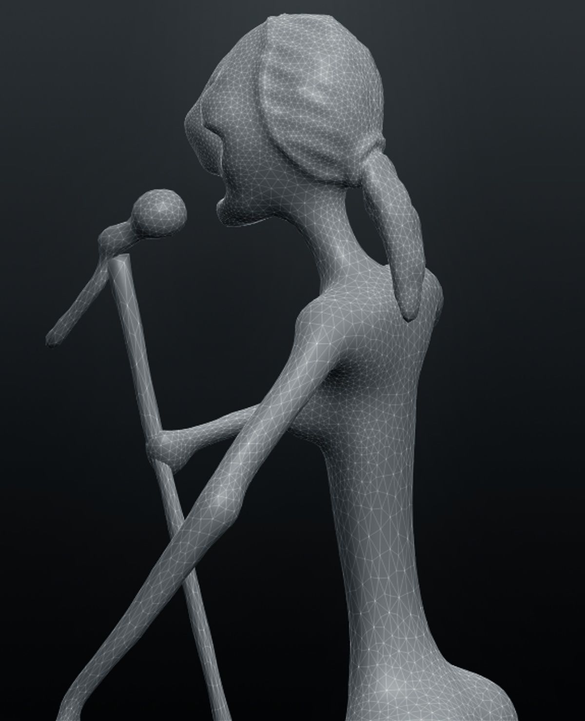 Female Jazz Singer 3D model 3D printable | CGTrader