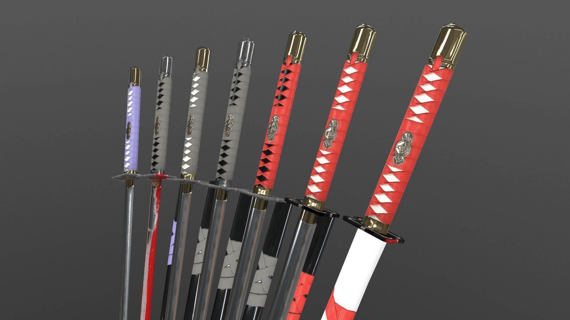 Ninjato PBR Free set free VR / AR / low-poly 3D model | CGTrader