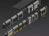Futuristic Modular Container Building Sci-Fi Architecture Pack 3D model ...