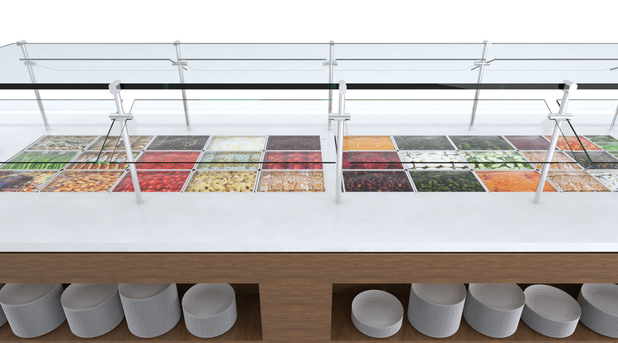 Salad Bar 3D model | CGTrader