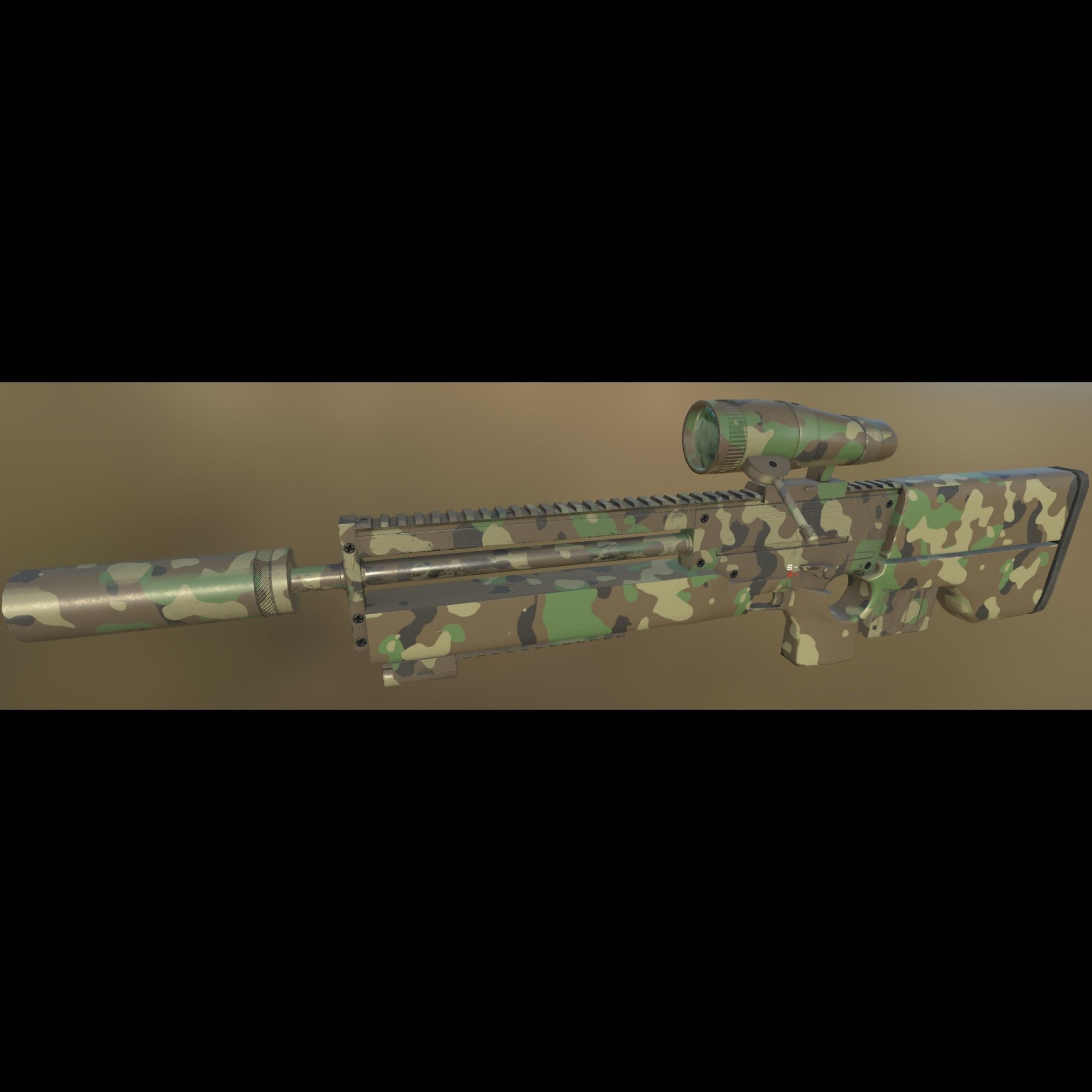 3D model WD3000 Sniper Rifle VR / AR / low-poly | CGTrader