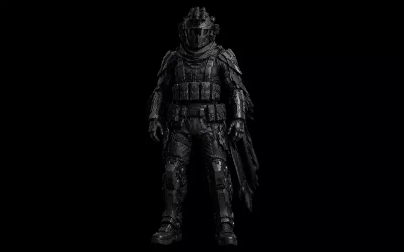3D model Future Sci-Fi Exoskeleton Sniper Warrior VR / AR / low-poly ...