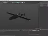 Fixed Wing Reconnaissance UAV Black 3D model | CGTrader