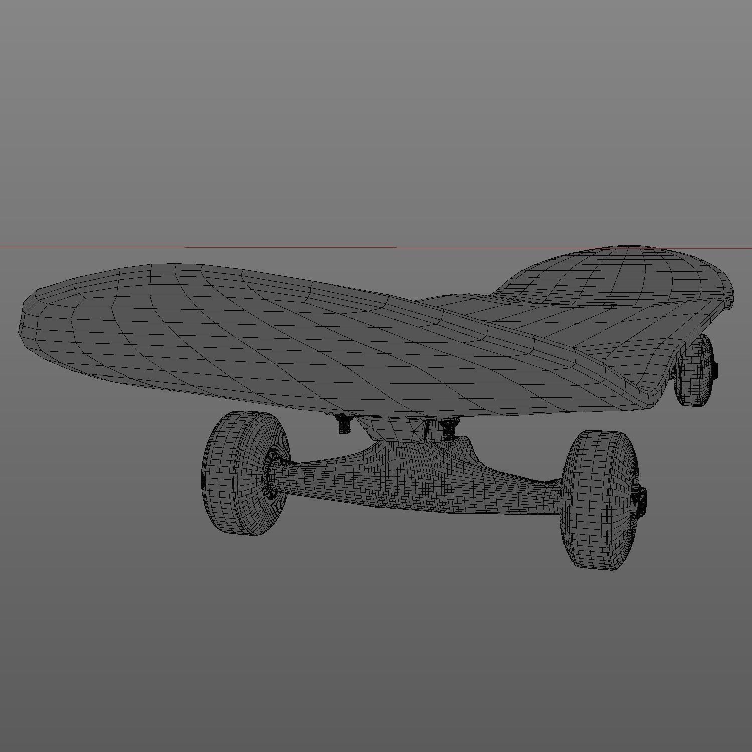 3D model Realistic Rigged Skateboard - Rig for Cinema 4D VR / AR / low ...