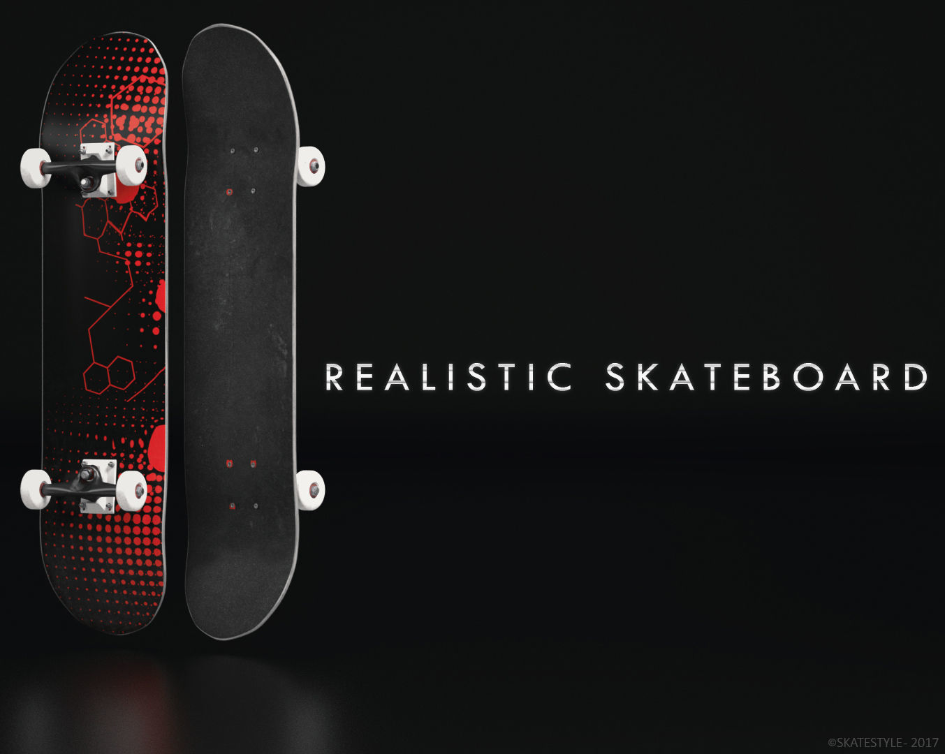 3D model Realistic Rigged Skateboard - Rig for Cinema 4D VR / AR / low ...
