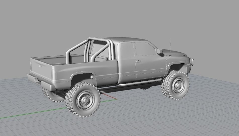1996 Dodge Ram 1500 LIFTED free 3D model 3D printable | CGTrader