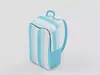 3D model School Backpack 02 - Blue and White Striped Kids Backpack VR ...