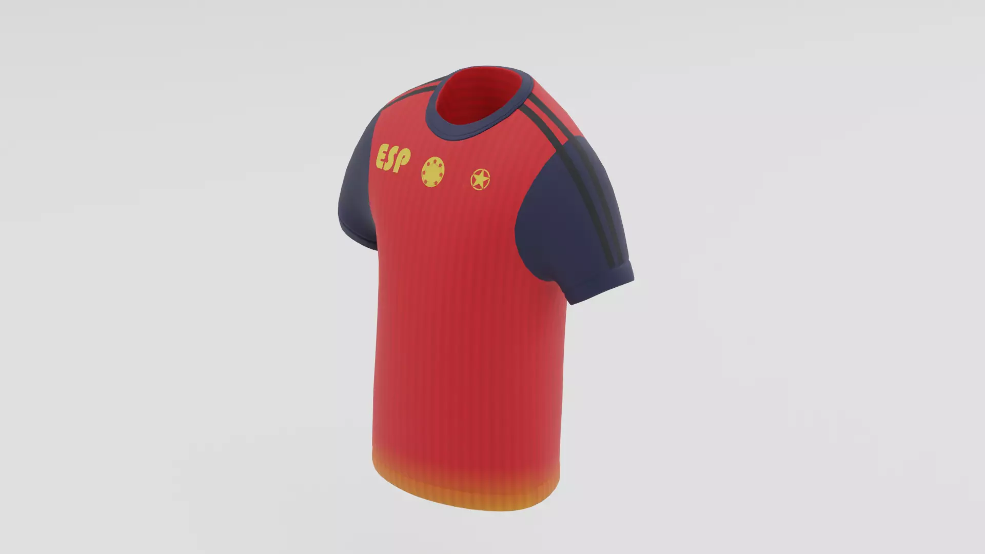 3D model Spain Style Football Jersey 02 - Game-Ready VR / AR / low-poly ...