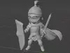 3D model Chibi Shield Warrior - Game Ready 3D Model VR / AR / low-poly ...