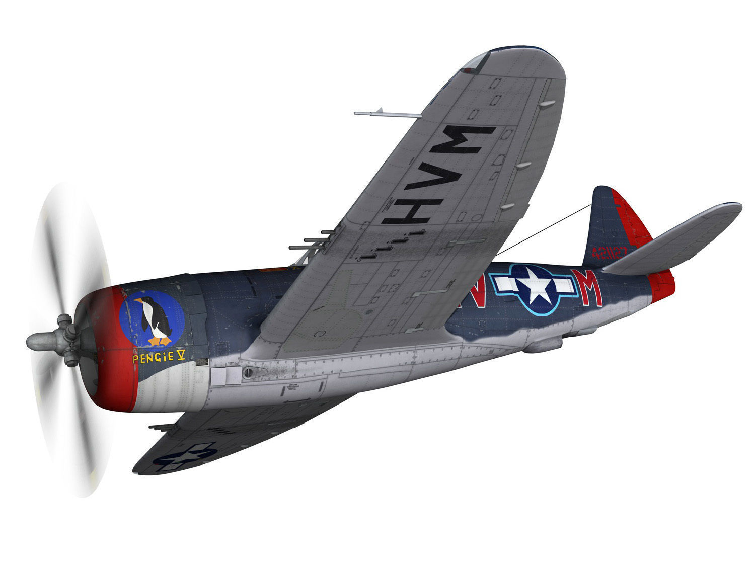 Republic P-47M Thunderbolt - Pengie V 3D model | CGTrader