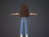 Stylized Cute Girl Character 3D Cartoon Female 3D model | CGTrader