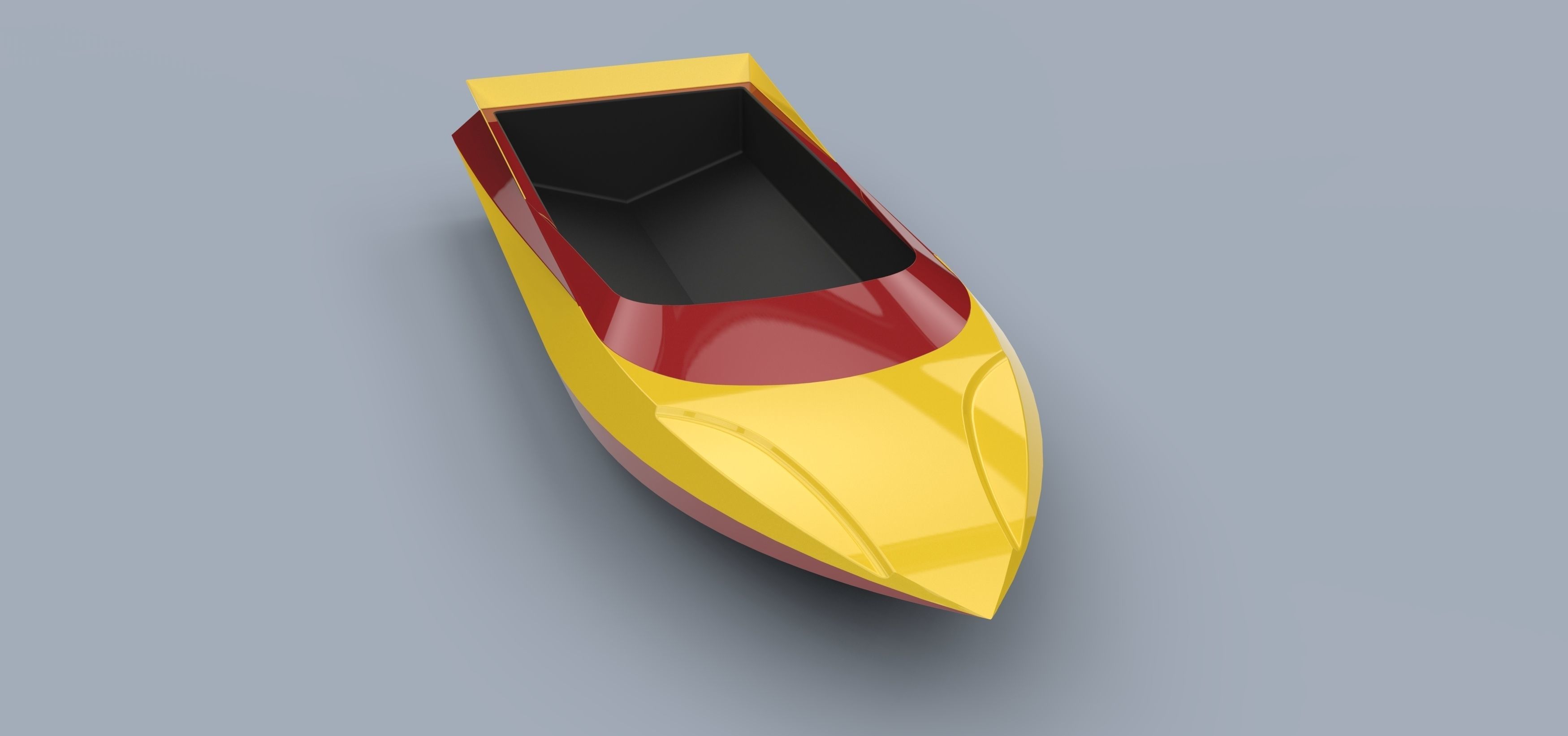 Hull of jet sprint boat 3D model | CGTrader