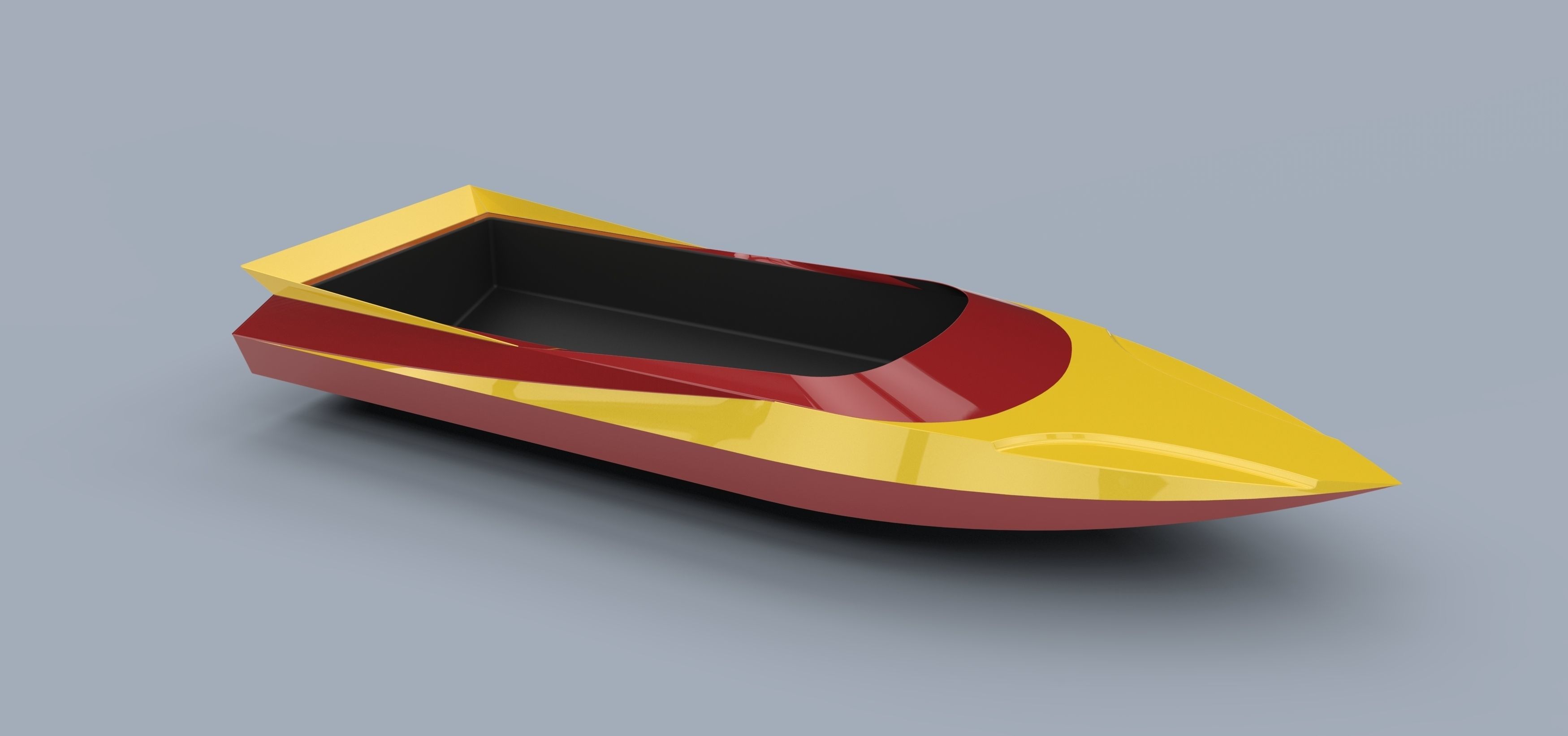 Hull of jet sprint boat 3D model | CGTrader