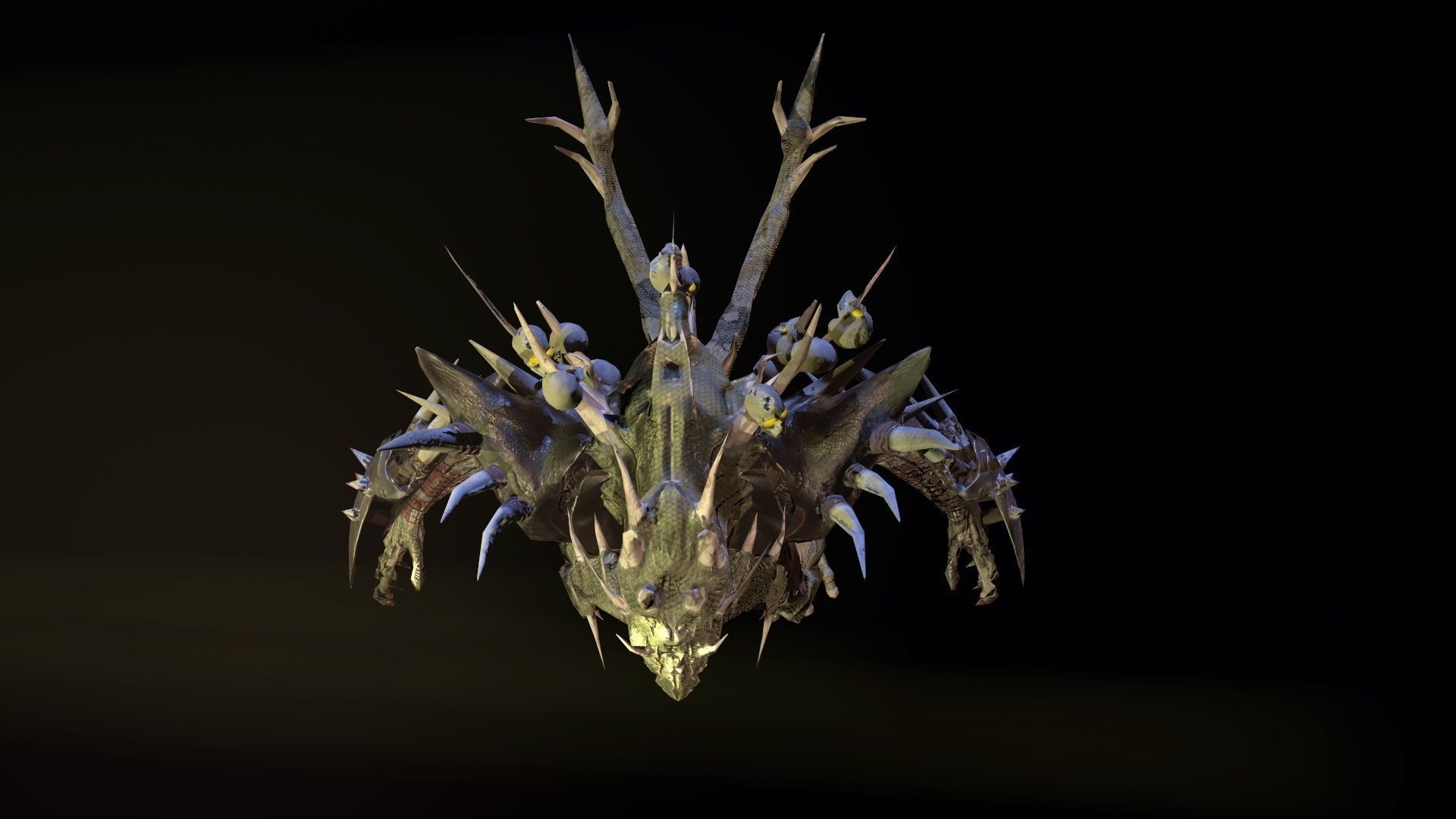 Demon dragon free VR / AR / low-poly 3D model animated rigged | CGTrader