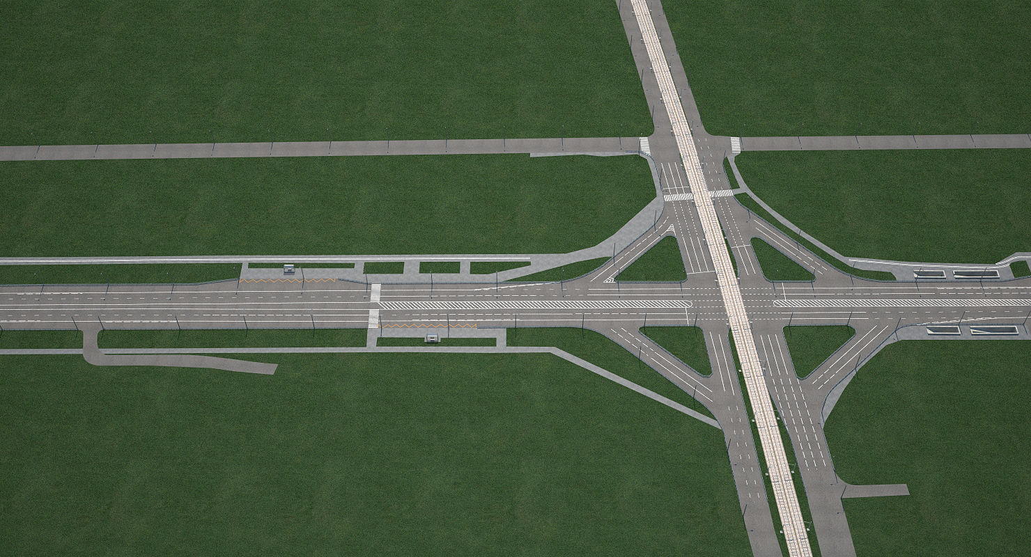 Highway Road 2 3D model | CGTrader