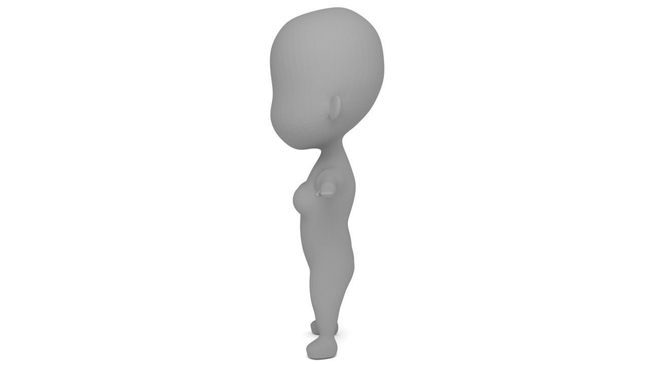 3D model Chibi Female Base Mesh VR / AR / low-poly | CGTrader