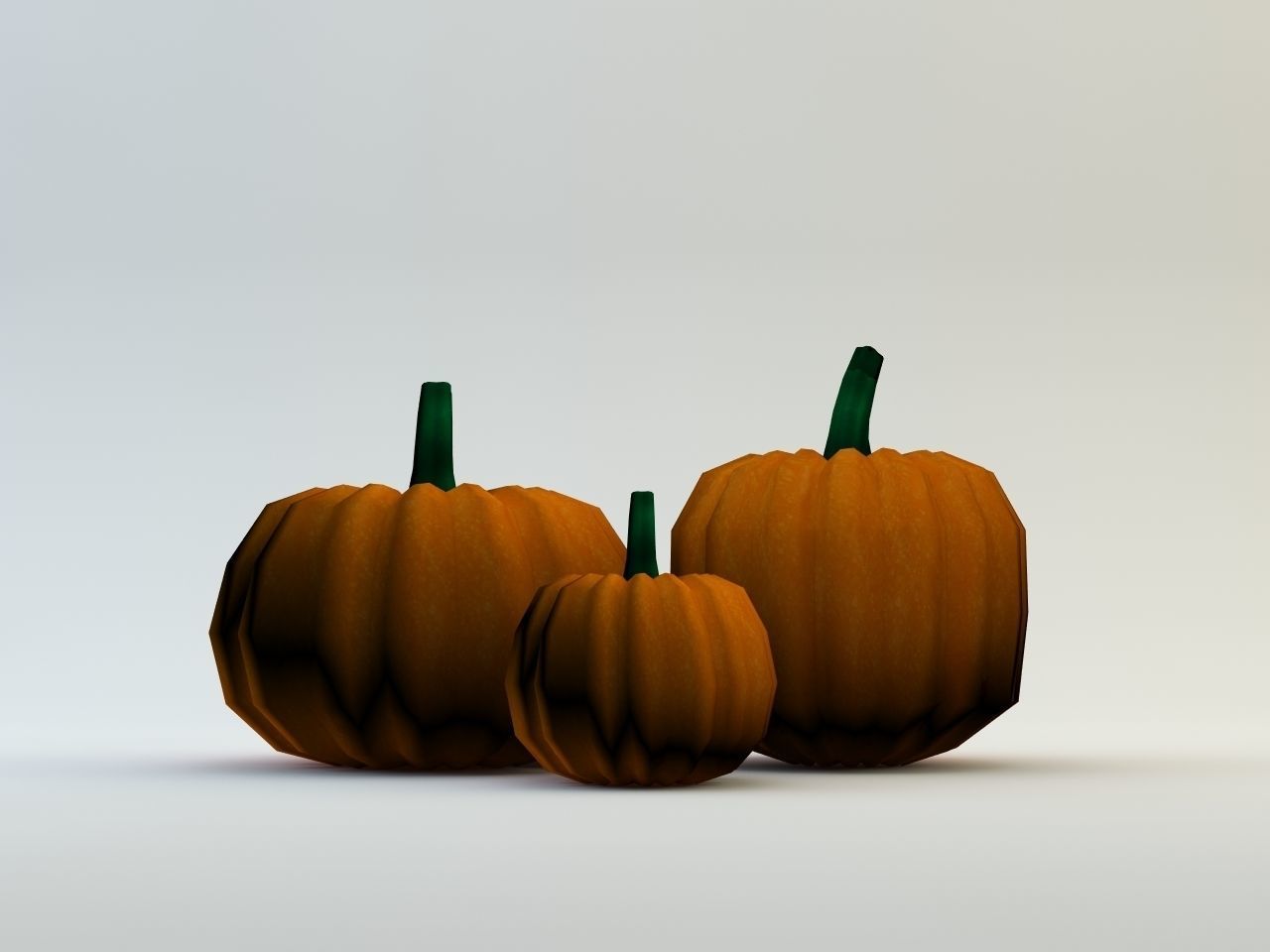 3D model Three Pumpkin VR / AR / low-poly | CGTrader