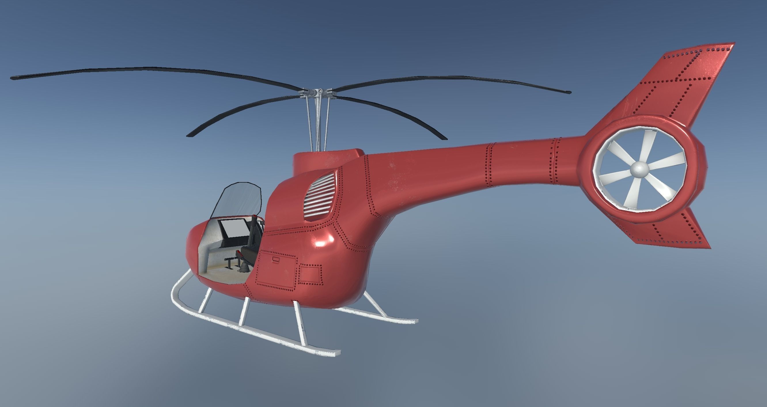3D model Single-seat helicopter VR / AR / low-poly | CGTrader